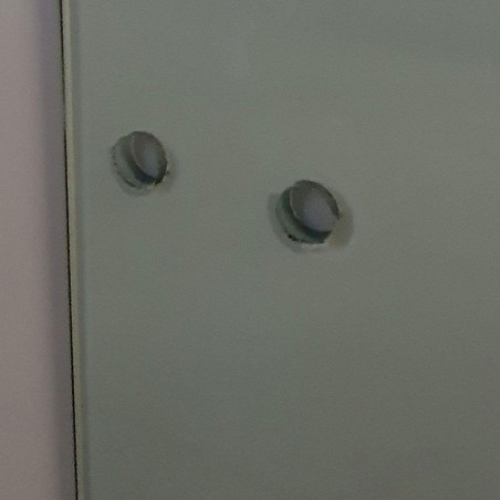 Porte Clarit® 827 en verre trempé clair de 8mm (verre pré-percé pou...