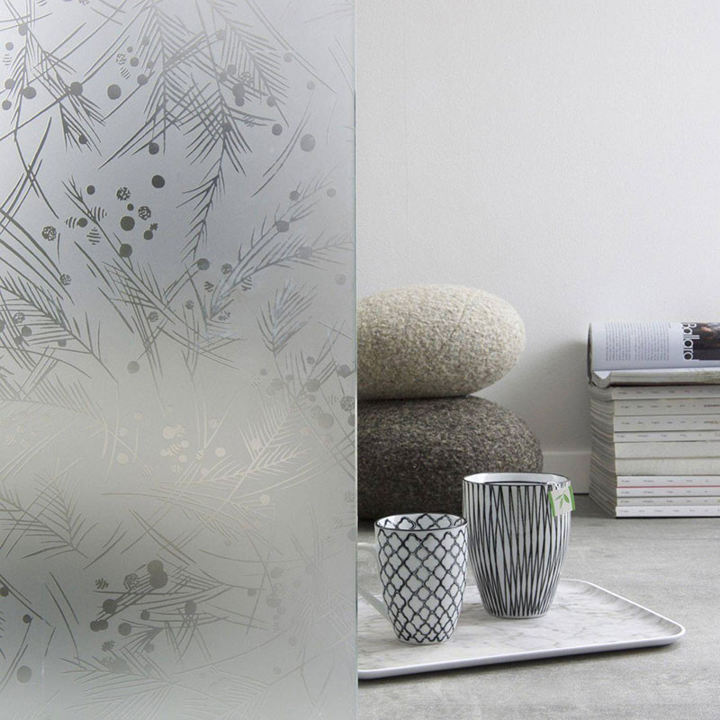 Verre Dépoli Acide - Motif Mimosa - Toutverre