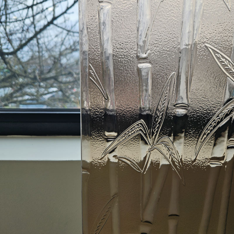 Verre imprimé bamboo bronze - Toutverre